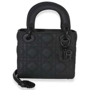 Dior Ultra Matte Supple Cannage Calfskin Lady Bag - Black