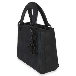Dior Ultra Matte Supple Cannage Calfskin Lady Bag - Black