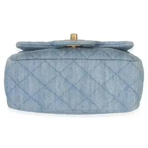 Chanel Quilted Denim Pearl Crush Flap Bag