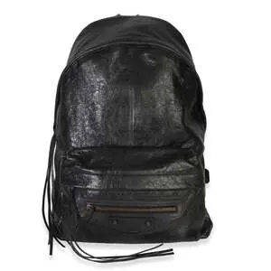 Balenciaga Arena Lambskin Le City Backpack - Black
