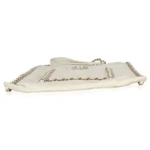 Chanel Quilted Calfskin Flat Tote - Beige