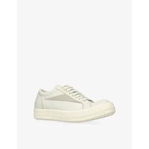 Rick Owens Low Top Leather Trainers - Cream