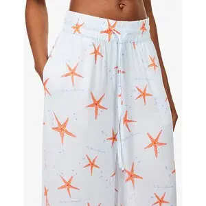 IT'S 9PM X Oceanus Antibes Starfish-print Woven Pyjama Set