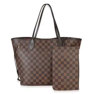 LOUIS VUITTON Damier Ebene Canvas Neverfull Mm Tote - Brown