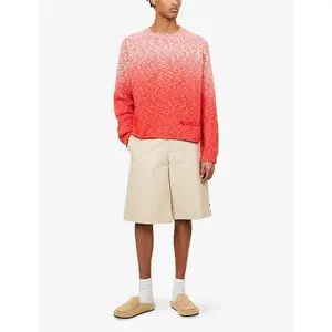 AWAKE NY Gradient Logo Embroidered Cotton Knit Jumper