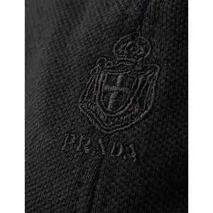Prada Cotton-piqué Cap - Black