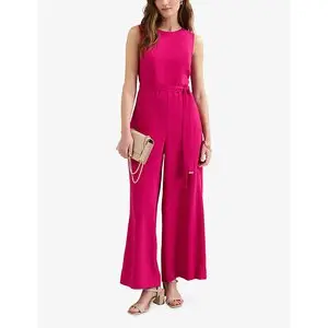 PHASE EIGHT Marta Belted-waist Woven Jumpsuit