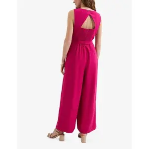 PHASE EIGHT Marta Belted-waist Woven Jumpsuit