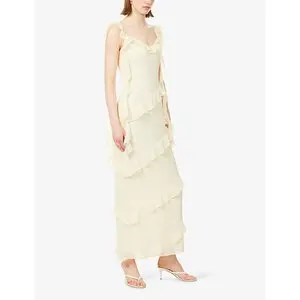 PRETTY LAVISH Ruffle Maxi Dress