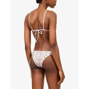 Missoni Chevron Pattern Triangle Bikini Set - Smsok-multicolor