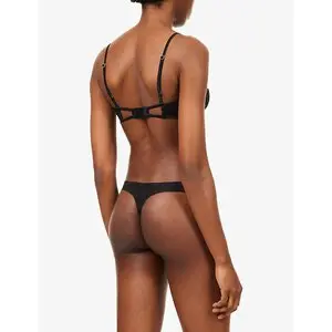 Calvin Klein Bridal Underwired Floral-lace Balconette Bra