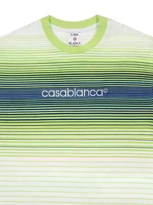 Casablanca Striped Long-sleeve Crewneck Sweatshirt