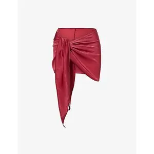 GRACEJACOB Cherry Shimmer Woven Sarong - Maroon