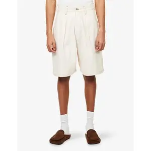 STORY MFG. Lush Carpenter Pleated Cotton Shorts