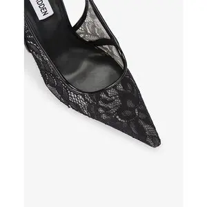 Steve Madden Reyes Lace Heeled Slingback Courts
