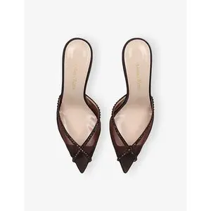 ANDREA WAZEN Katy 75 Mesh Heeled Mules