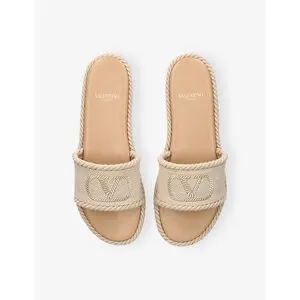 Valentino Garavani Vlogo Torchon Slide Sandals
