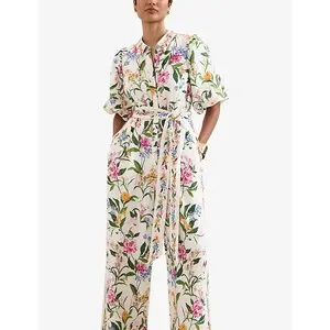 PHASE EIGHT Camilla Floral-print Woven Jumpsuit