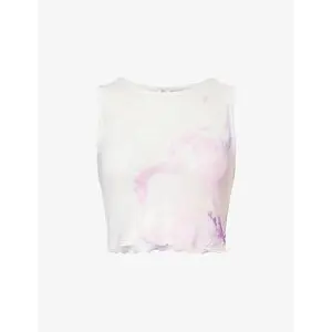 GRACEJACOB Sleeveless Mesh Crop Top