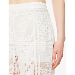 Zimmermann Aster Embroidered Woven Trousers - Ivory