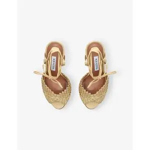 AQUAZZURA Rio Flirt 75 Raffia Heeled Sandals