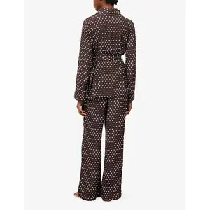 IT'S 9PM Rizzo Polka-dot Smoking Woven Pyjama Set