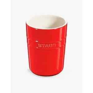 STAUB Branded Ceramic Utensils Holder 15cm - Cherry