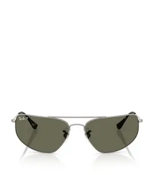 Ray-ban Grey Aviator Sunglasses