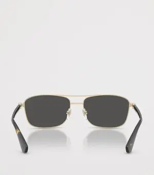 Burberry Metal Pilot Sunglasses - Gold