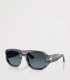 Persol Acetate Pilot Sunglasses - Grey