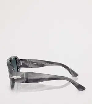 Persol Acetate Pilot Sunglasses - Grey