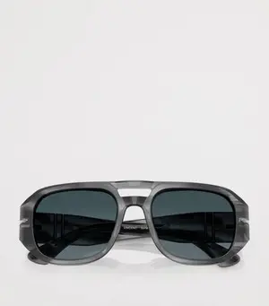 Persol Acetate Pilot Sunglasses - Grey