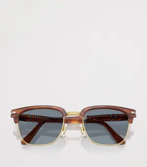 Persol Acetate Square Frame Sunglasses - Brown