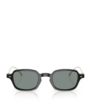 Giorgio Armani Rectangle Sunglasses - Black