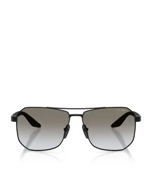 Prada Silver Tone Eyewear For Men