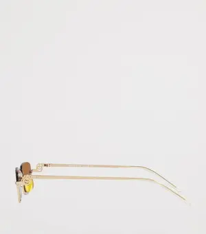 Gucci Metal Logo Rectangular Sunglasses