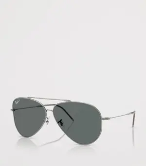 Ray-ban Metal Aviator Sunglasses - Grey