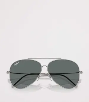 Ray-ban Metal Aviator Sunglasses - Grey