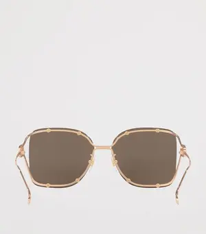 Gucci Metal Butterfly Sunglasses - Gold
