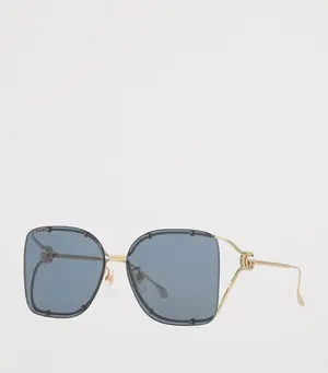 Gucci Metal Butterfly Sunglasses - Gold