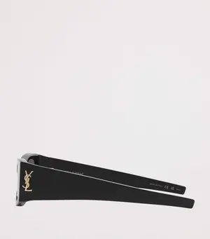 Saint Laurent Acetate Rectangle Sunglasses - Black