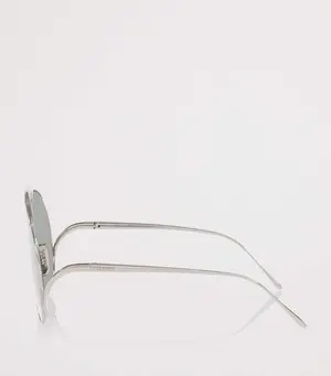 Loewe Hillock Aviator Sunglasses - Silver