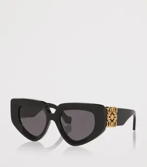 Loewe Anagram Diamond Silhouette Sunglasses - Black