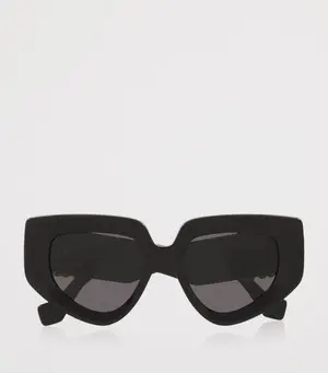 Loewe Anagram Diamond Silhouette Sunglasses - Black