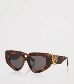 Loewe Anagram Diamond Sunglasses - Black