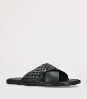 Magnanni Woven Leather Cross Sandals