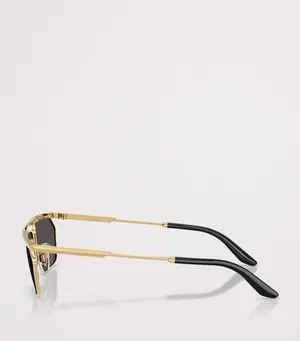 Dolce & Gabbana Rectangle Metal Sunglasses - Gold