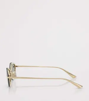 JIMMY CHOO Oval Sunglasses - Gold