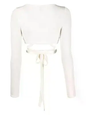 MAISON CLOSE Ribbed Wrap-design Top