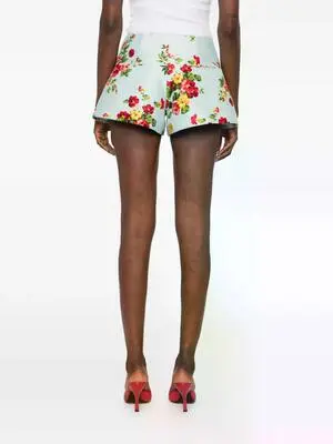 Brandon Maxwell Floral Print Shorts